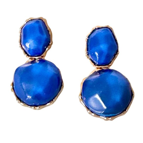 Jewelry | New Gorgeous Large Blue Crystal Stud Earrings Makes The ...